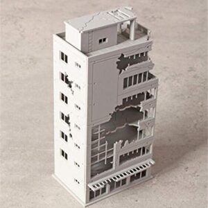 EatingBiting N Scale 1/144 1:144 Ruined Damaged Building After War Assembling Model Outland Realism Scene for DIY Sand Table Garden Micro Landscape Ornaments Decor Supply DIY Player Spray Painting