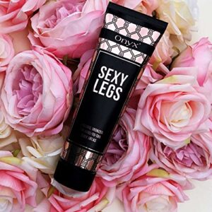 Onyx Sexy Legs Tanning Lotion with Bronzer - Gradual Leg Makeup - Double Bronzing Lotion for Perfectly Tanned Legs and Hard To Tan Body Parts - Legs Tanner with Anti-Orange Technology