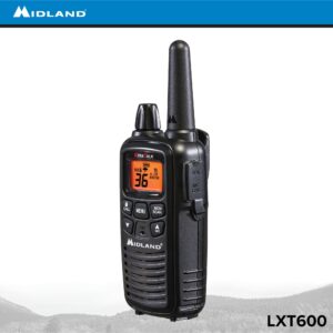 Midland LXT600VP3 36 Channel FRS Two-Way Radio - Up to 30 Mile Range Walkie Talkie - Black (Pack of 10)