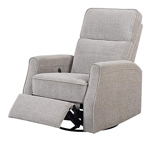 Emerald Home Tabor Wheat Swivel Reclining Glider with Swivel, Glider, and Reclining Functions Standard//Transitional