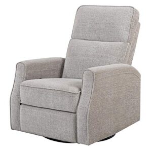 Emerald Home Tabor Wheat Swivel Reclining Glider with Swivel, Glider, and Reclining Functions Standard//Transitional