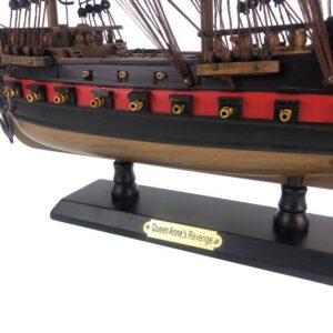 Handcrafted Nautical Decor Wooden Blackbeard's Queen Anne's Revenge Black Sails Limited Model Pirate Ship