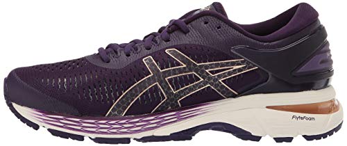 ASICS Women's Gel-Kayano 25 Running Shoes, 5, Night Shade/Cream