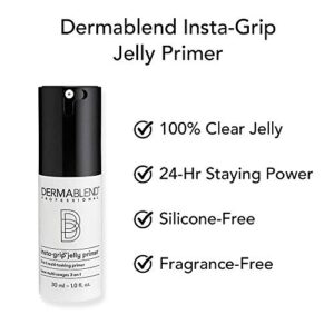 Dermablend Insta-Grip Jelly Primer Face Makeup, Silicone-Free Face Primer for Dry Skin, Pore Minimizing with 24HR Wear, 1.0 Fl oz