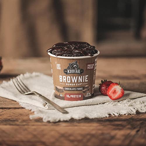 Kodiak Cakes Chocolate Fudge Brownie in a Cup, 2.36 Ounce (Pack of 12) (Packaging May Vary)