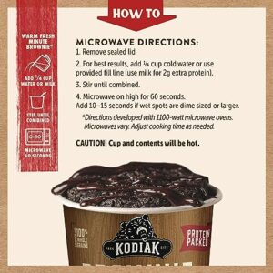 Kodiak Cakes Chocolate Fudge Brownie in a Cup, 2.36 Ounce (Pack of 12) (Packaging May Vary)