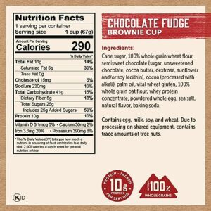 Kodiak Cakes Chocolate Fudge Brownie in a Cup, 2.36 Ounce (Pack of 12) (Packaging May Vary)