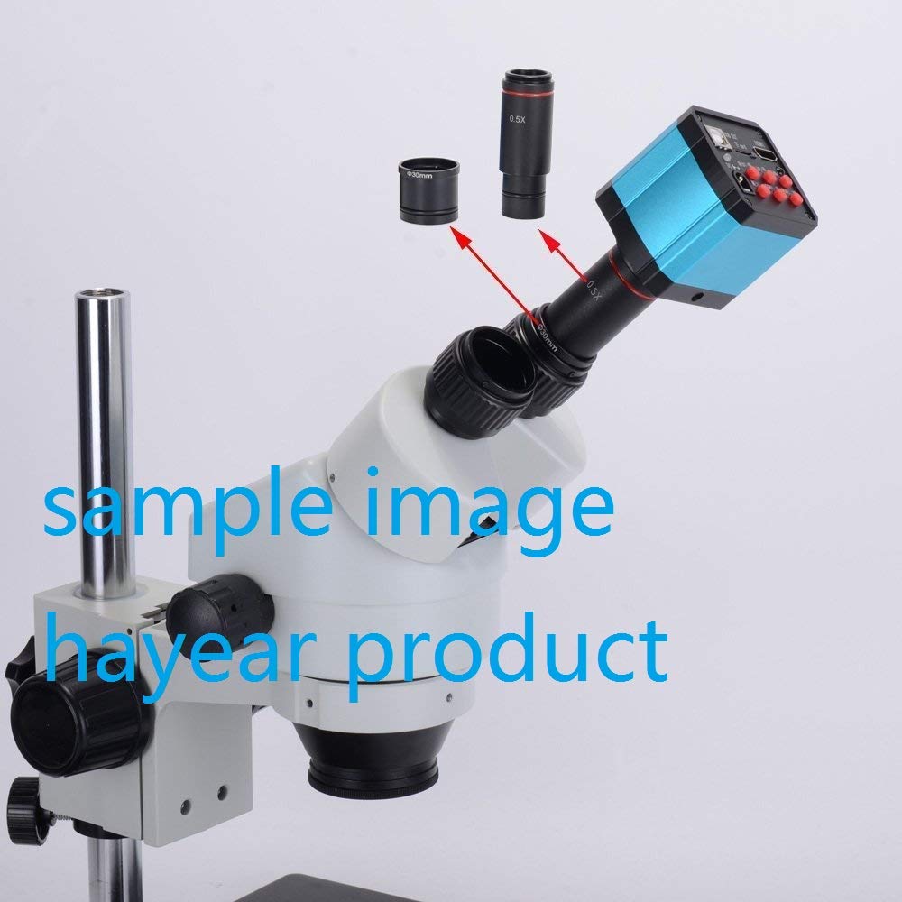 HAYEAR 14MP HDMI 1080P HD USB Digital Industry Microscope Camera TF Card Video Recorder 0.5X C Mount Eyepiece Lens 30mm/30.5mm Adapter