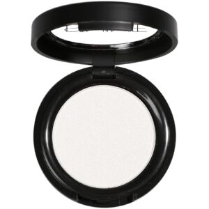 ismine single eyeshadow powder palette shimmer pearl white, high pigment, longwear single white eye makeup for day & night (#01)