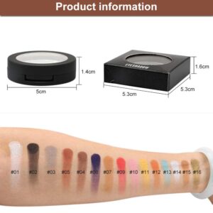 ISMINE Single Eyeshadow Powder Palette Shimmer Pearl White, High Pigment, Longwear Single White Eye Makeup for Day & Night (#01)