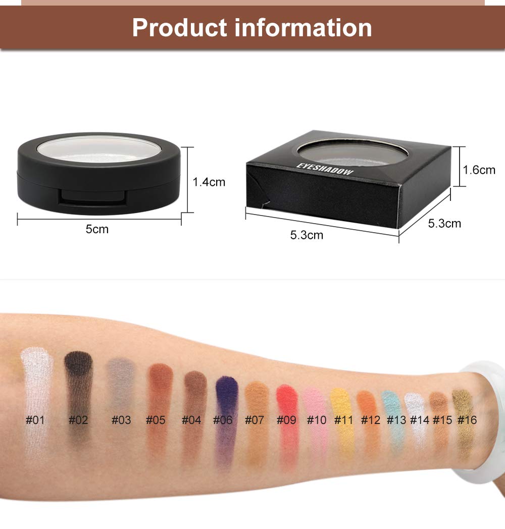 ISMINE Single Eyeshadow Powder Palette Shimmer Pearl White, High Pigment, Longwear Single White Eye Makeup for Day & Night (#01)