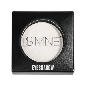 ISMINE Single Eyeshadow Powder Palette Shimmer Pearl White, High Pigment, Longwear Single White Eye Makeup for Day & Night (#01)