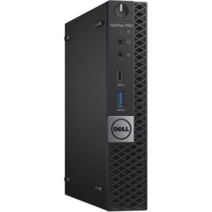 fast dell optiplex 7050 micro desktop computer ultra small tiny pc (intel qua core i7-6700, 16gb ram, 512gb ssd, hdmi, type c port) win 10 pro comes with re installation cd (renewed)