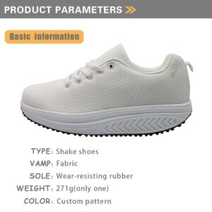 FOR U DESIGNS Fashionable Women Walking Shoes Casual Fitness Shake Wedges Sneaker US 7