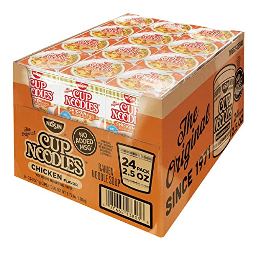 Nissin Cup Noodles Ramen Noodle Soup, Chicken Flavor 2.25 Ounce (Pack of 30)