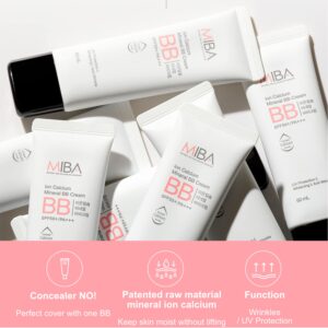 MIBA Ion Calcium Mineral BB Cream 50ml / 1.69 fl.oz Patent raw material mineral ion calcium. Thin but overwhelming coverage. Long lasting power. Excluding chemicals as much as possible