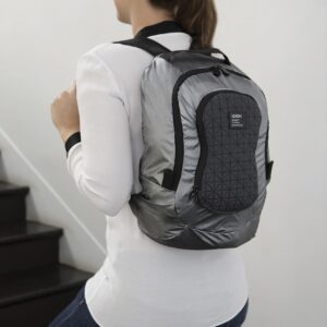 Lexon Peanut Foldable Light Weight Backpack (Gun Metal)