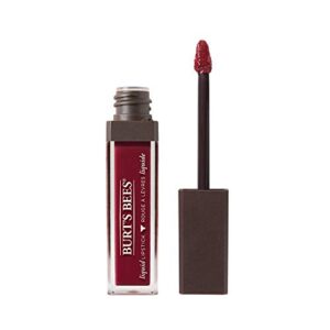 burt's bees 100% natural glossy liquid lipstick, rushing rose, 1 tube