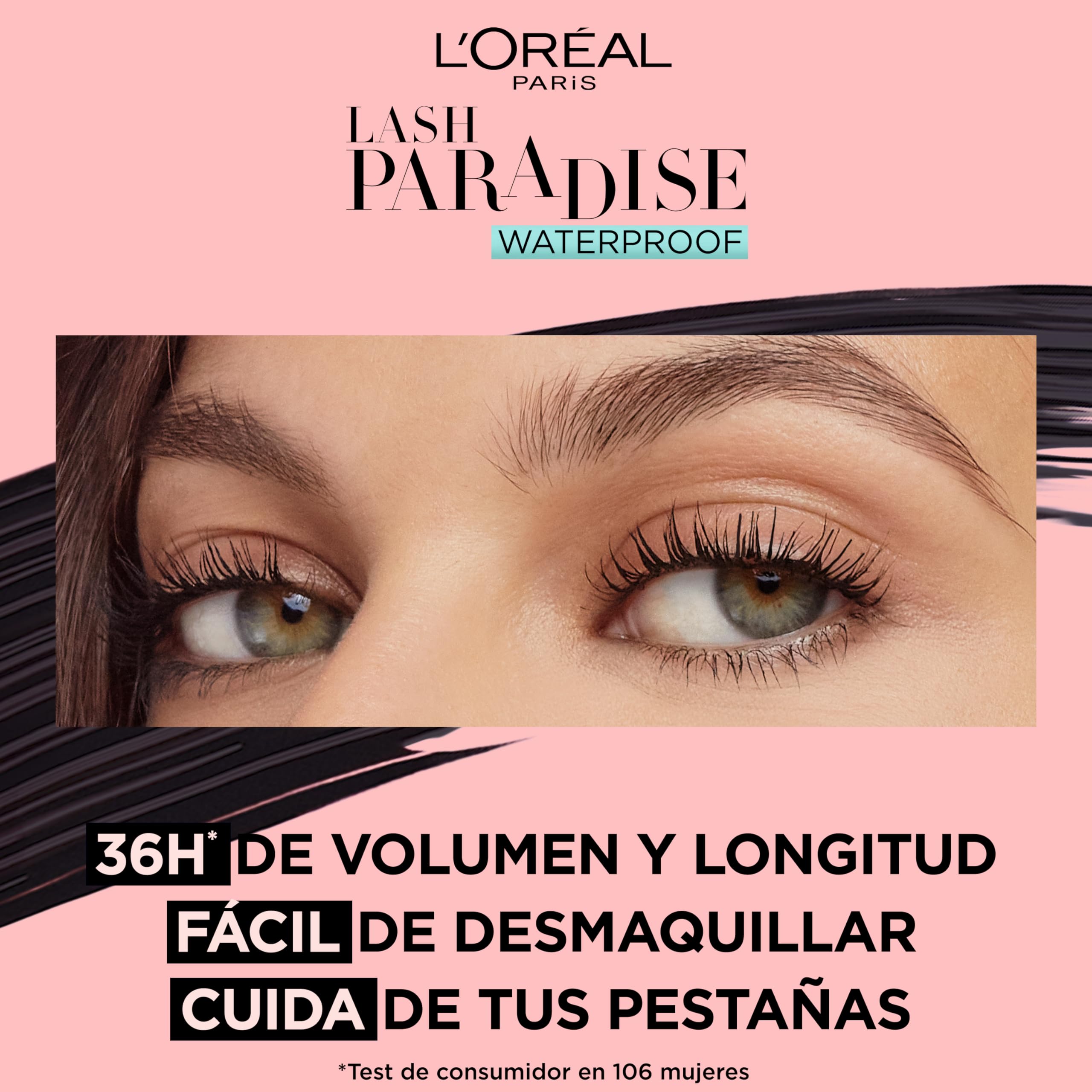 L'Oreal Paris Paris Paradise Mascara Waterproof, Black