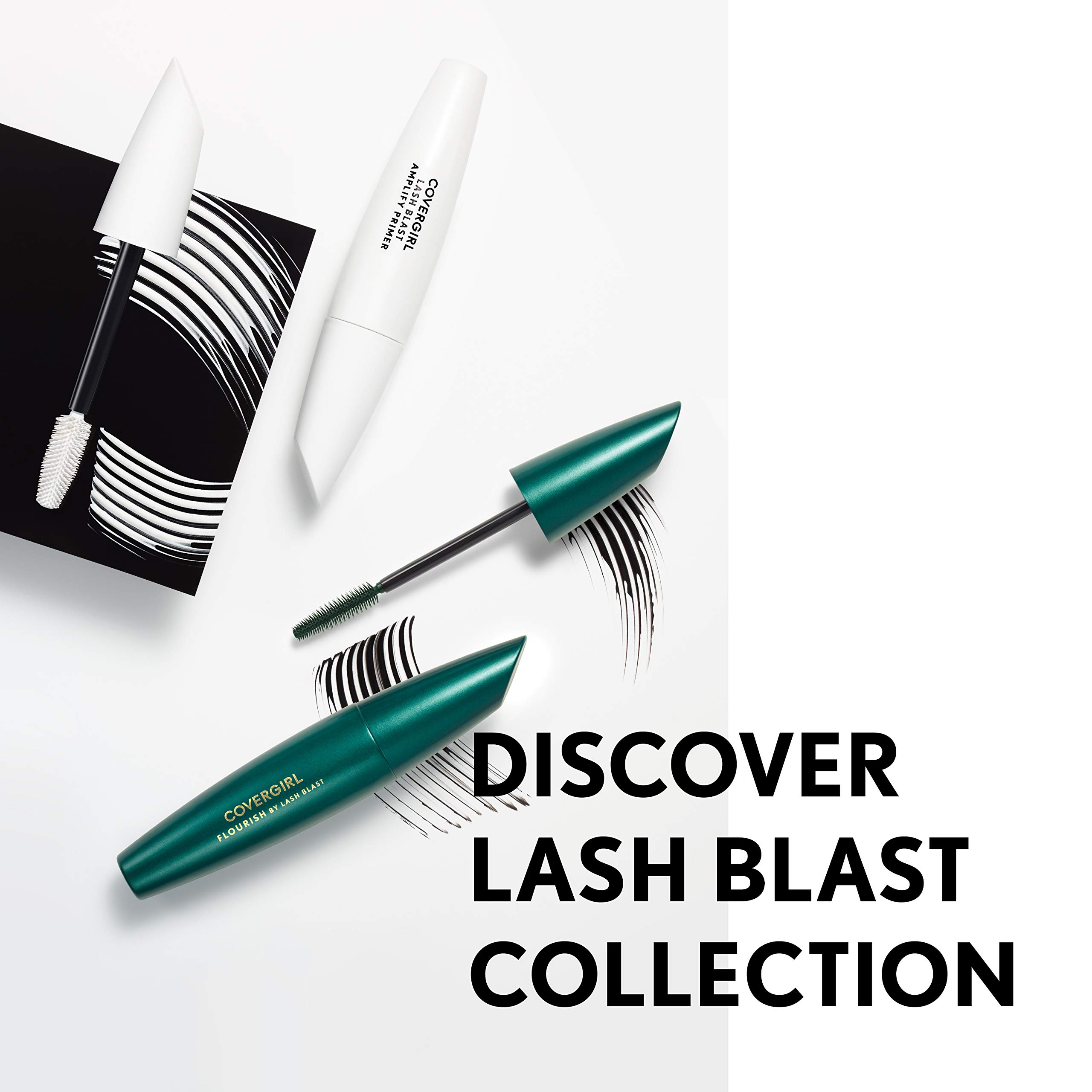 COVERGIRL Flourish Blast Mascara, Deep Conditioning, Very Black 800, 0.4 Ounces,Mascara, Volume Mascara, Volume & Length Mascara, Lengthening Mascara, No Clumping or Smudging