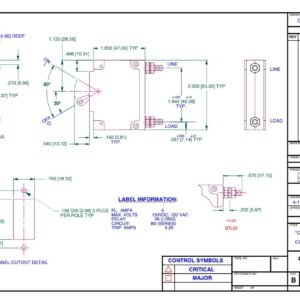 MNEDC-5 Panel Mount Breaker