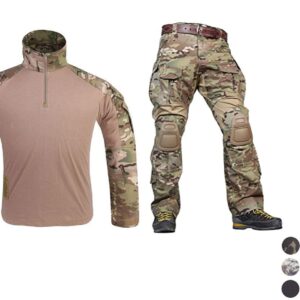 Emerson Airsoft Military bdu Tactical Suit Combat Gen3 Uniform Shirt Pants (Wolf Gray, X-Large)