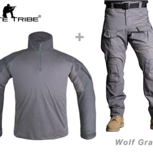 Emerson Airsoft Military bdu Tactical Suit Combat Gen3 Uniform Shirt Pants (Wolf Gray, X-Large)