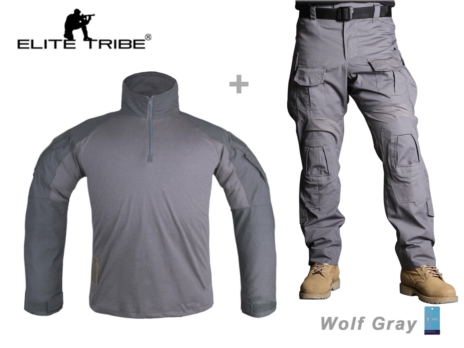 Emerson Airsoft Military bdu Tactical Suit Combat Gen3 Uniform Shirt Pants (Wolf Gray, X-Large)