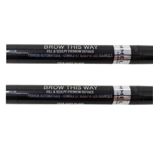 Rimmel Brow This Way Fill & Sculpt Eyebrow Definer, Soft Black