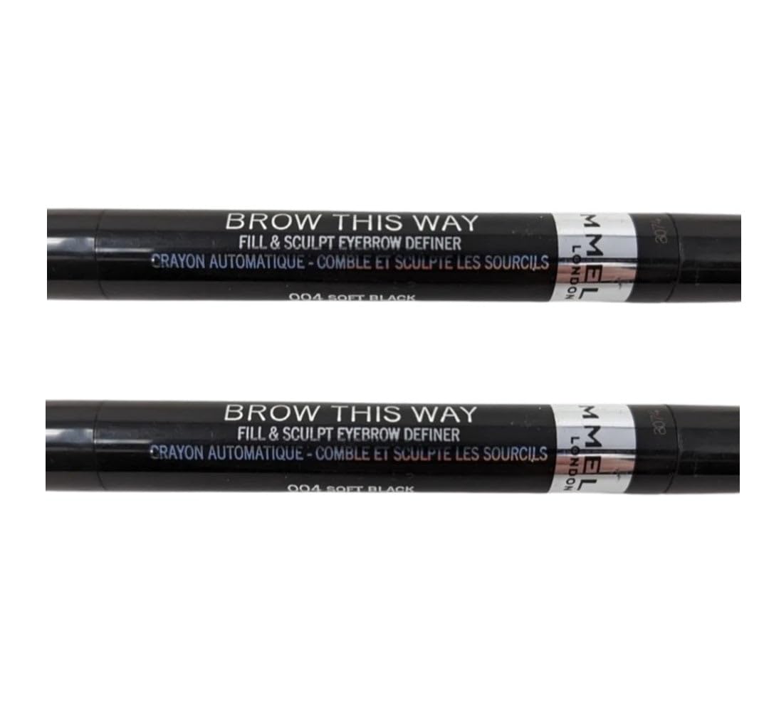 Rimmel Brow This Way Fill & Sculpt Eyebrow Definer, Soft Black