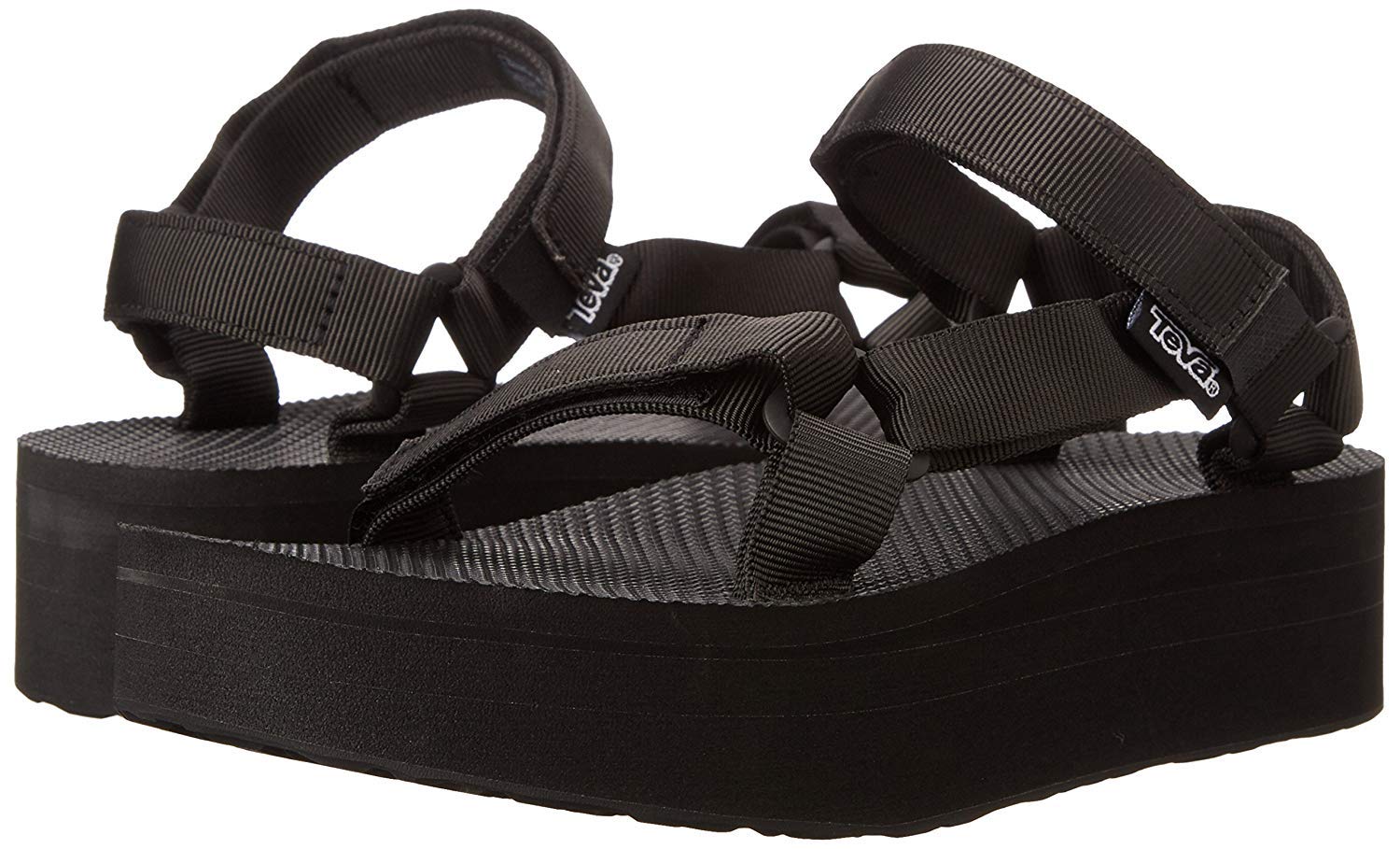 Teva Women's Flatform Universal Black 9 M