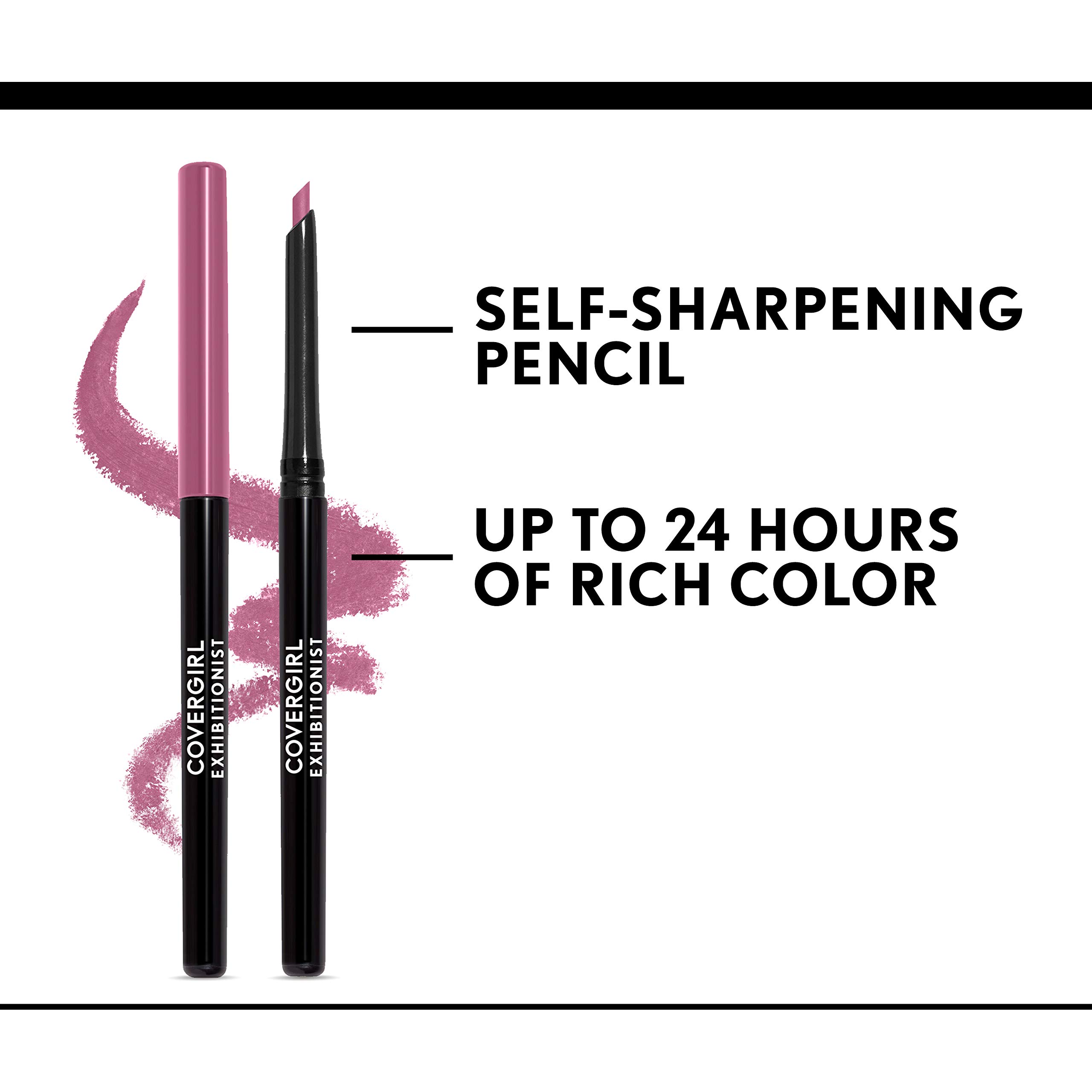 COVERGIRL - Exhibitionist All-Day Lip Liner, Retractable Tip, Easy application, Smudge, Transfer, Mask - Proof, 100% Cruelty-Free