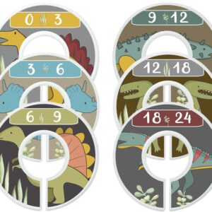 Mumsy Goose Baby Boy Clothes Dividers Nursery Closet Dividers Dinosaurs