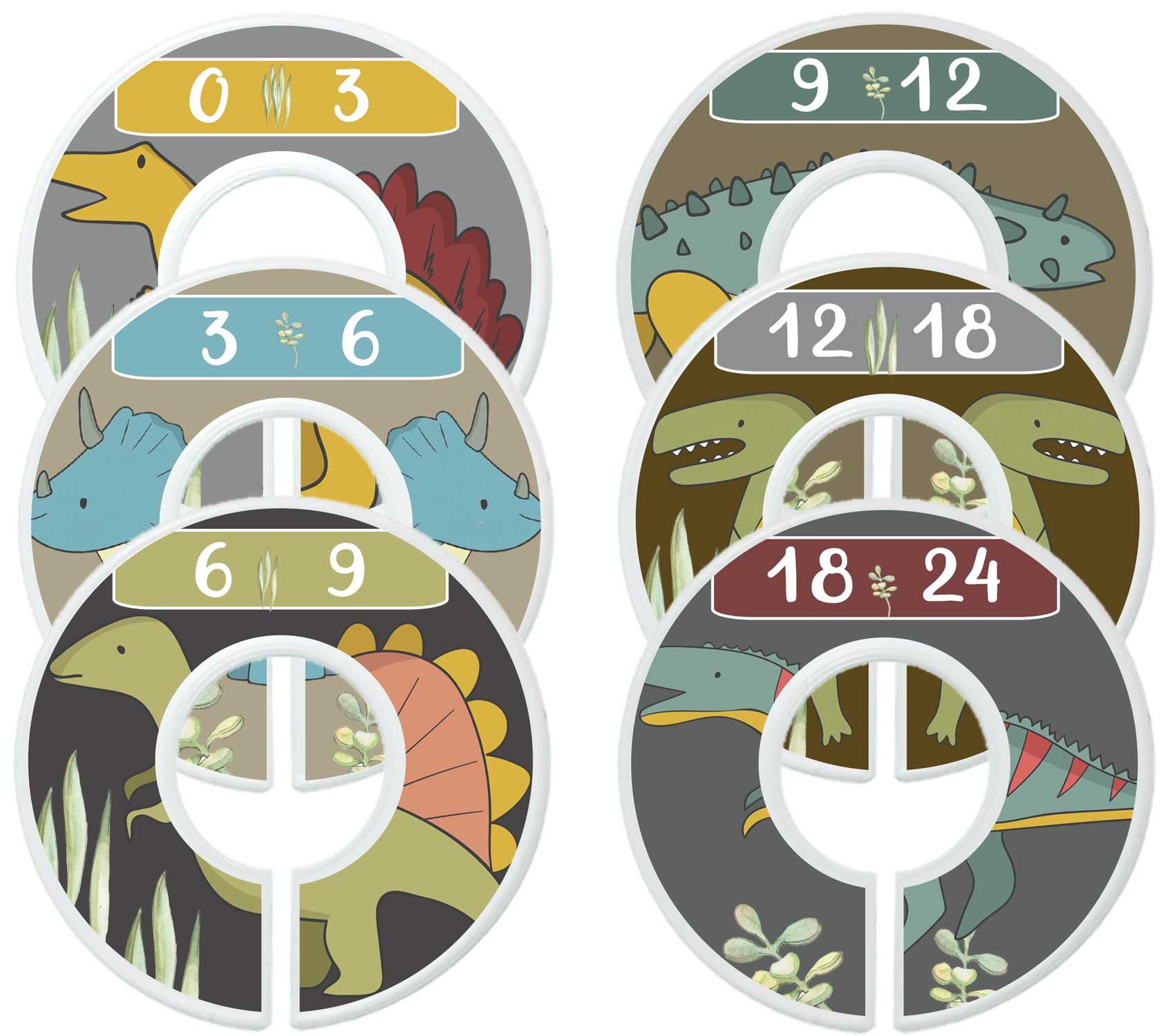 Mumsy Goose Baby Boy Clothes Dividers Nursery Closet Dividers Dinosaurs