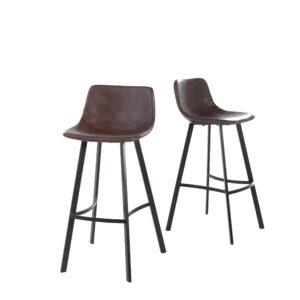 christopher knight home dax barstools, 2-pcs set, snake skin brown