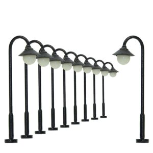 lym25 10pcs model railway train lamp post 3.7cm or 1.46'' street lights n tt scale leds new