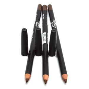 3 pcs x italia 1009 medium brown ultra fine eye liner pencil lip eyeliner set + earring