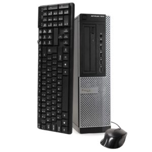 dell optiplex 7010 business desktop computer pc (intel quad ci5-3470, 8gb ram 360gb ssd hdmi wireless wifi dvd-rw buletooth 4.0 win10pro, 1gb graphics (renewed) (360g ssd, bluetooth 4.0)