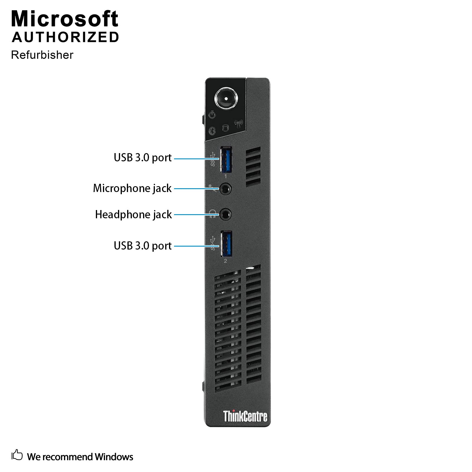 Fast Lenovo M92p Tiny Business Micro Tower Ultra Small Computer PC (Intel Core i5-3470T, 8GB Ram, 256GB SSD, WIFI, USB 3.0, VGA) Win 10 Pro (Renewed)