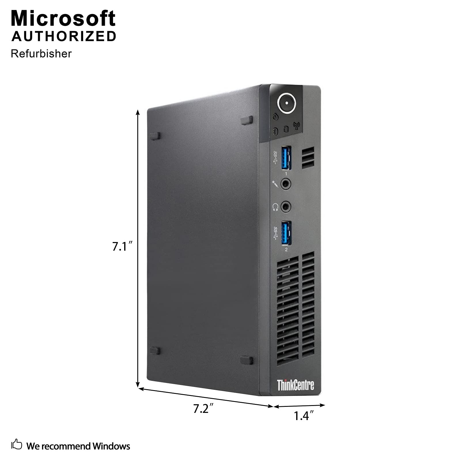 Fast Lenovo M92p Tiny Business Micro Tower Ultra Small Computer PC (Intel Core i5-3470T, 8GB Ram, 256GB SSD, WIFI, USB 3.0, VGA) Win 10 Pro (Renewed)