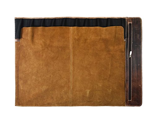 Leather Knife Roll Storage Bag, Elastic and Expandable 10 Pockets, Adjustable/Detachable Shoulder Strap, Travel-Friendly Chef Knife Case (Dark Brown, Leather)