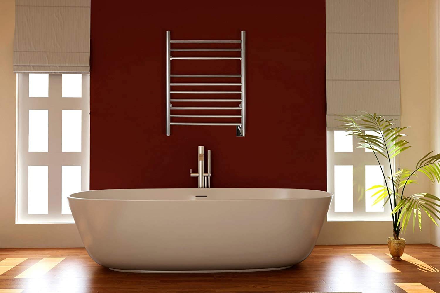 HEATGENE Towel Warmer Wall-Mounted Hardwired Heated Towel Rack Hot Towel Bar Brushed