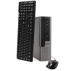 fast dell optiplex 9020 small form business desktop mini tower computer pc (intel core i5-4570, 8gb ram, 256gb ssd, wifi, dvd-rw) win 10 professional (renewed)