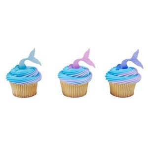 mermaid tail wrap cupcake rings - 24 pc