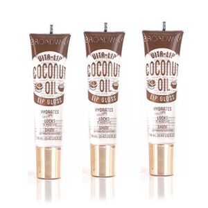 broadway vita-lip clear lip gloss 0.47oz/14ml (bclg0301- coconut oil), pack of 3