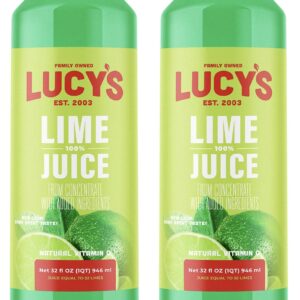 Lucy’s Family Owned - 100% Lime Juice, 32 oz. Bottle (Pack of 2)