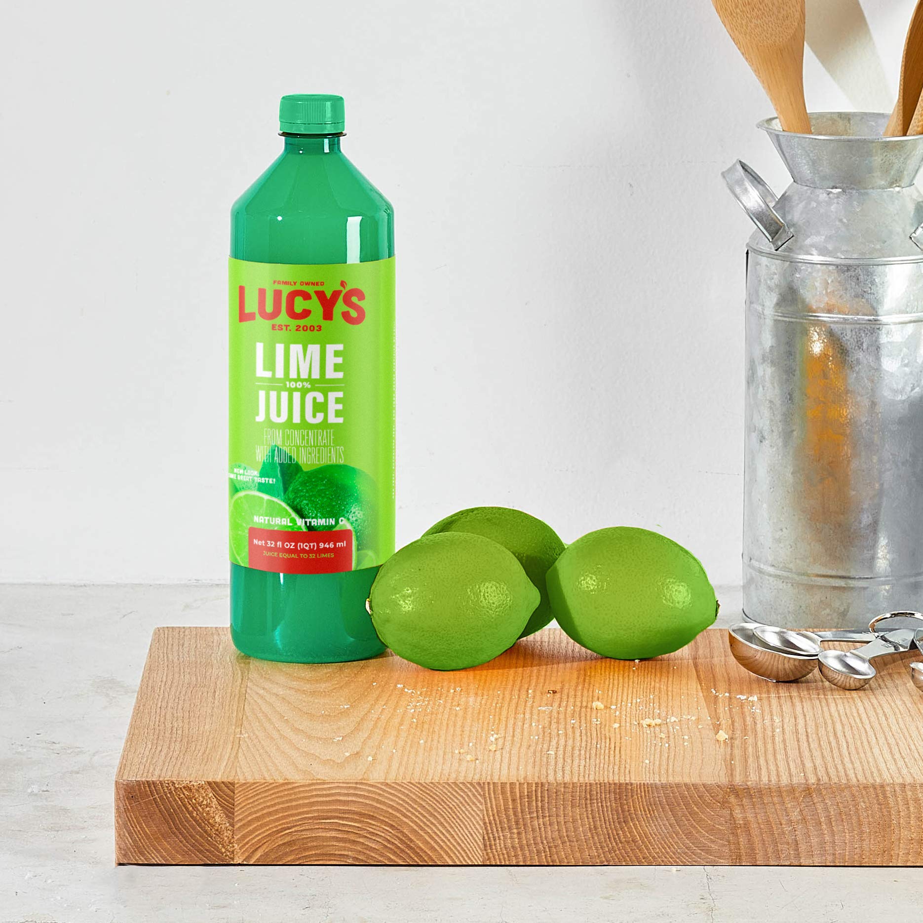 Lucy’s Family Owned - 100% Lime Juice, 32 oz. Bottle (Pack of 2)