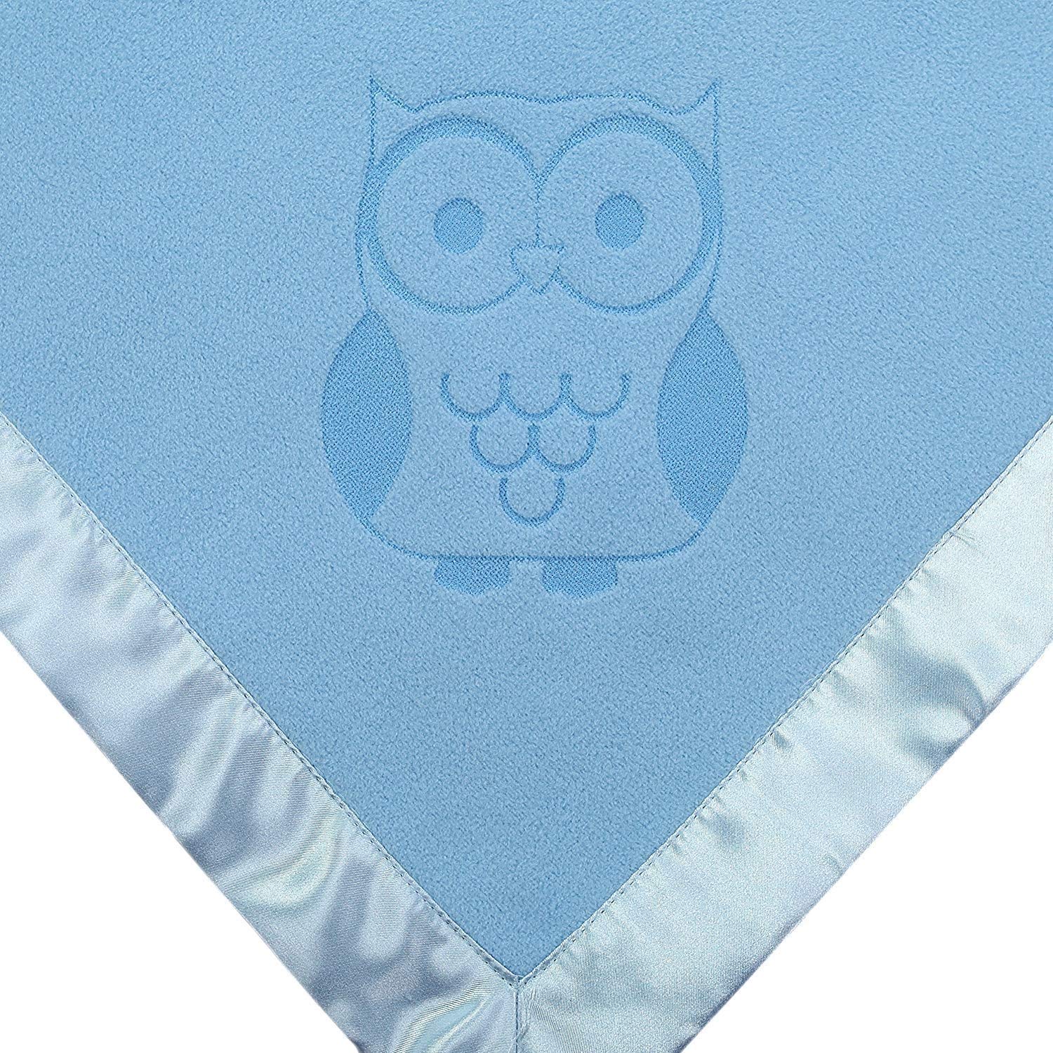 Custom Catch Personalized Owl Baby Blanket Gift for Boy - Infant or Newborn Name (1 Line of Text)