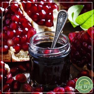 Eat Well Premium Foods Pomegranate Molasses Syrup No Sugar Added, 12 oz., 100% Natural Pomegranate Paste from Turkey, Nar Eksisi, Middle Eastern Gourmet Food, Sweetness for Cooking for Food & Drinks