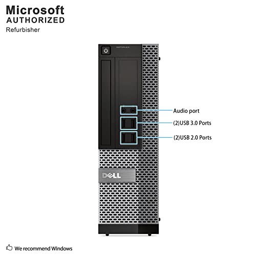 Dell 7020 Business High Performance SFF Desktop Computer PC (Intel Core i5 4570 3.2GHz,16G DDR3,240G SSD,DVD,WIFI,HDMI,DP Port,VGA,USB 3.0,Bluetooth 4.0,W10P64)(Renewed)